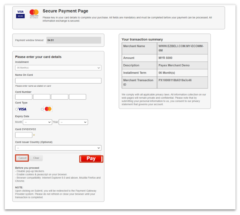 How to pay via Credit Card Instalment link [Customer journey guide ...